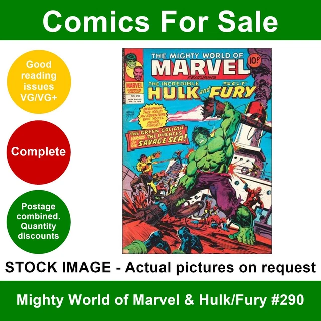 MIGHTY WORLD OF Marvel & Hulk/Fury #290 fumetto - VG/VG+ 1978 - Marvel ...