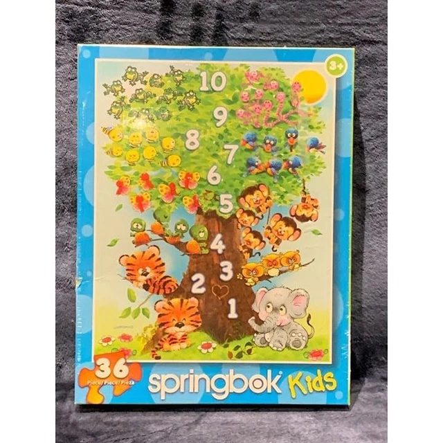 SPRINGBOK KIDS NUMBERS Counting Animals Matching 36 Piece Jigsaw Puzzle ...