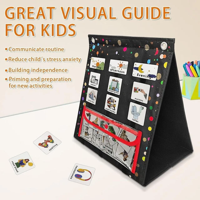 KIDS VISUAL SCHEDULE Chart Daily Routine Chore Chart for School Home £ ...