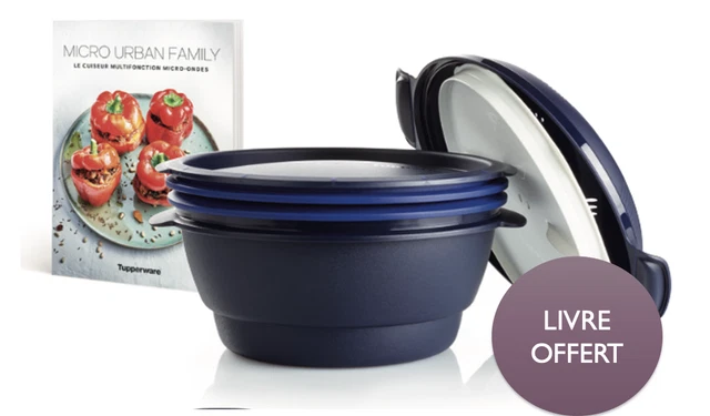 TUPPERWARE CUISEUR VAPEUR micro-ondes Micro Urban family 29 x 24,2 x 18 ...