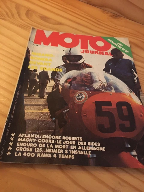 MOTO GIORNALE 175 1974 Motobecane 500 Gp Kawasaki Kz 400 Atlanta Magny ...