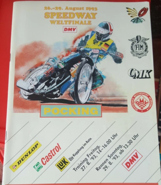 SPEEDWAY PROGRAMME WORLD Final 1993 Pocking Germany EUR 5,16 - PicClick DE