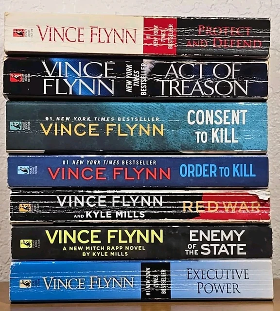 LOT OF 7 Vince Flynn PB Mitch Rapp Novels EXECUTIVE POWER RED WAR ENEMY ...