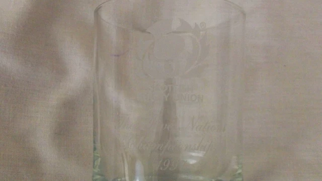 VINTAGE COLLECTORS GLASS Scottish Rugby Union 1997 5 Nations Grouse £4. ...