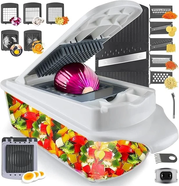 RÜK VEGETABLE CHOPPER Slicer Onion Dicer, Multi 22-in-1 Veggie ...