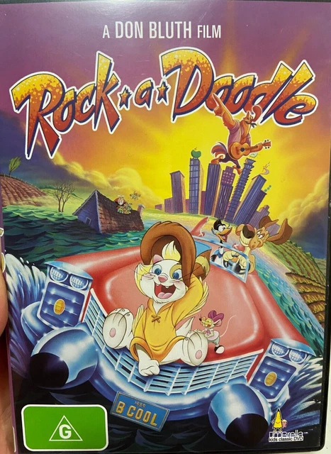ROCK-A-DOODLE REGION 4 DVD (1991 Don Bluth animated family comedy movie ...