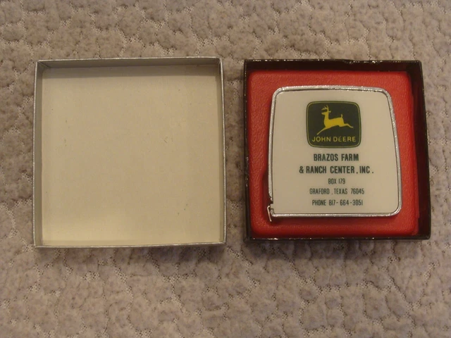 NOS - LUFKIN Pocket Measuring Tape & Box JOHN DEERE "Brazos Farm ...