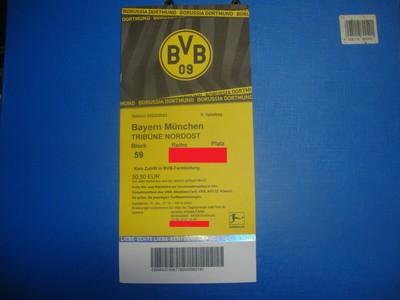 22/23 TICKET BVB Dortmund FC Bayern München Eintrittskarte Sammler ...