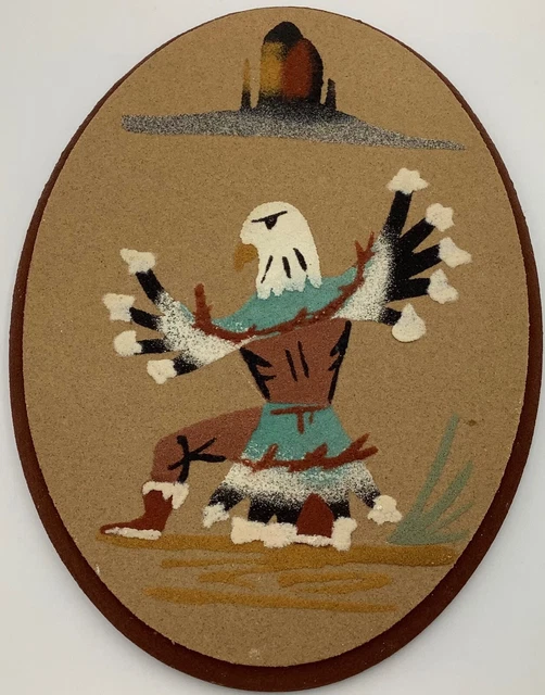 VINTAGE NATIVE AMERICAN Navajo Sand Painting Eagle Dancer by Arnold ...