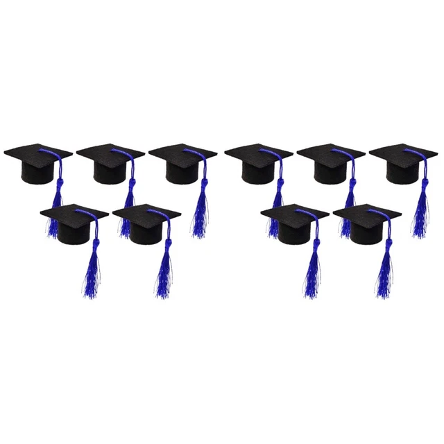 GRADUATION SEASON 2X Glass Bottle Topper Doctoral Hat Bottle Covers ...