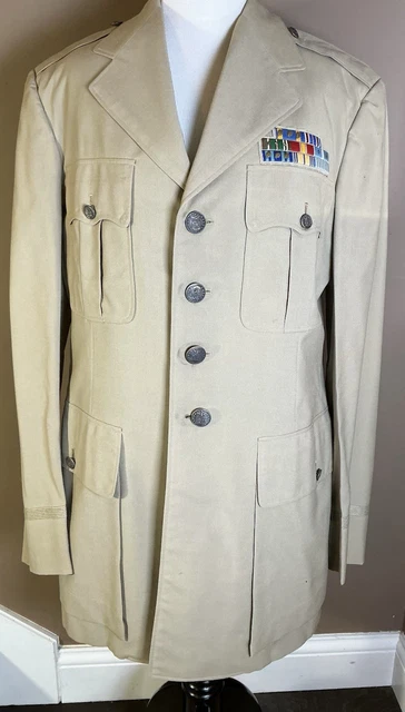 VINTAGE POST WWII U.S. Army Officer Dress Jacket “shade 193” £54.33 ...