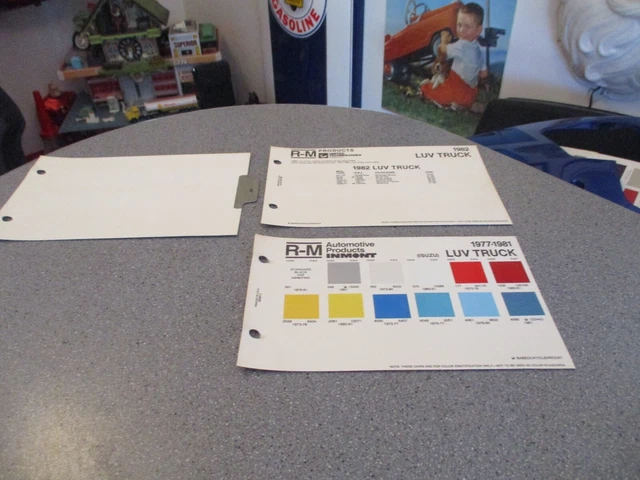 PAINT COLOR REFERENCE Sample Paint Chips R-M Chevy Luv 1977 To 1982 ...