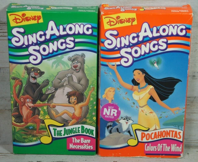 LOT OF 2 Disney Sing Along Songs VHS Jungle Book Bare Necessities lot-of-2-disney-sing-along-songs-vhs-jungle-book-bare-necessities