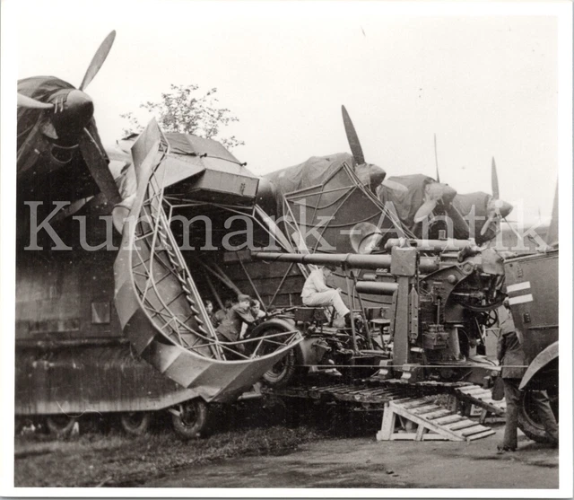 S049 FOTO WEHRMACHT Archiv Repro Luftwaffe Flugzeug Lastensegler Me323 ...