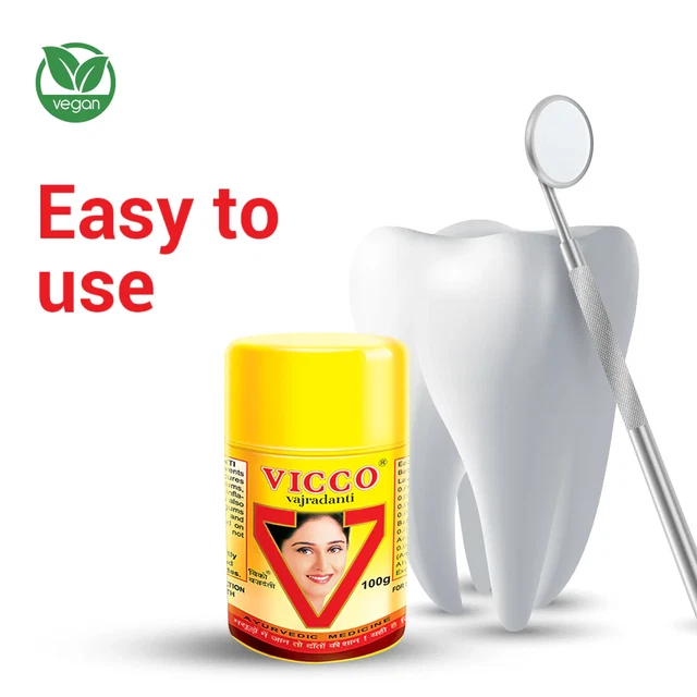 VICCO VAJRADANTI AYURVEDIC Tooth Powder Treat Pyorrhea Bleeding Gums 25 ...