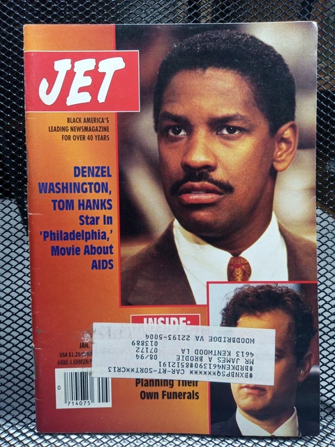 DENZEL TOM HANKS Philadelphia Racial Black Americana JET Magazine Jan ...