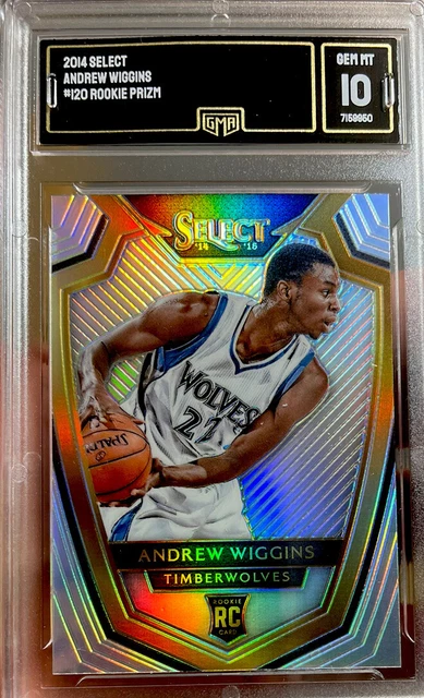 2014 SELECT SILVER Prizm Rookie Andrew Wiggins Card 10 Gem Mint ...