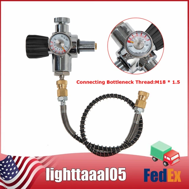 4500PSI VALVE REGULATOR Fill Station Hose For PCP Air Tank SCBA SCUBA ...