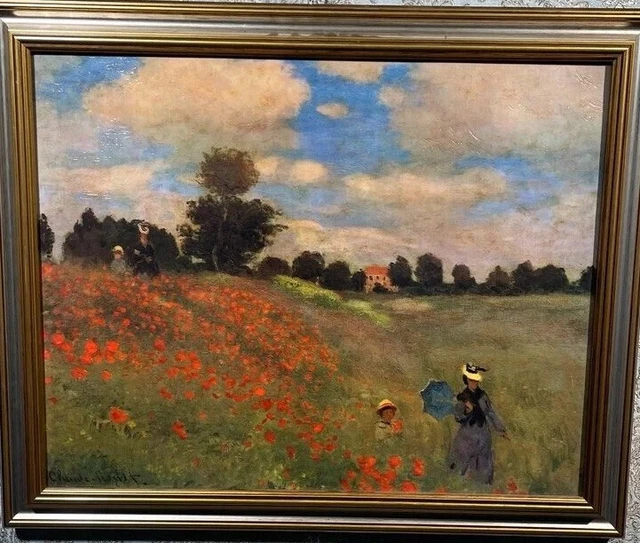 GEMÄLDE ÖL AUF Leinwand signiert Claude Monet Handgemalt EUR 140,00 - PicClick DE