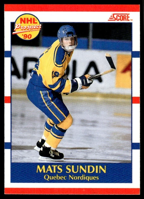 1990-91 SCORE CANADIAN Mats Sundin Rookie Quebec Nordiques #398 $2.65 ...