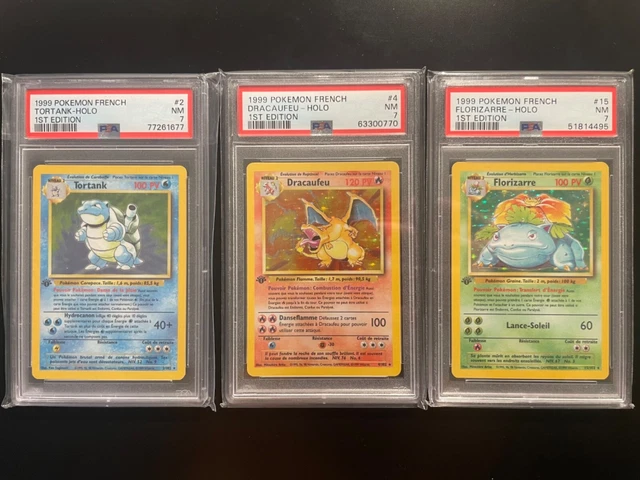 TRIPLETTE POKEMON DRACAUFEU Tortank Florizarre Set de Base Édition 1 ...