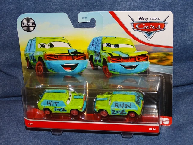 RARE PACK 2 Voitures Disney Pixar Cars 3 Hit Percute Run Course Metal ...