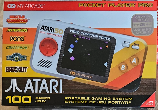 MY ARCADE ATARI 50 Pocket Player Pro Portable Gaming System 100 Games ...
