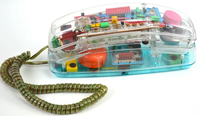UNISONIC RETRO 90'S Transparent Telephone Clear See Through Vintage ...