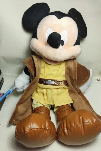DISNEY MICKEY MOUSE Star Wars Jedi Plush Theme Park Edition RARE good ...