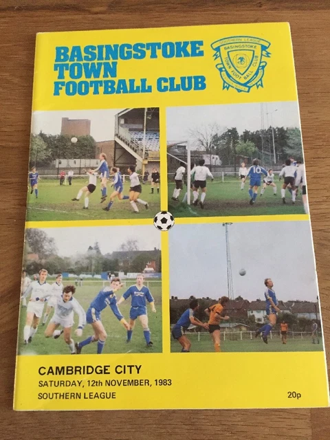 BASINGSTOKE TOWN VS Cambridge City Football Programme. Southern League ...