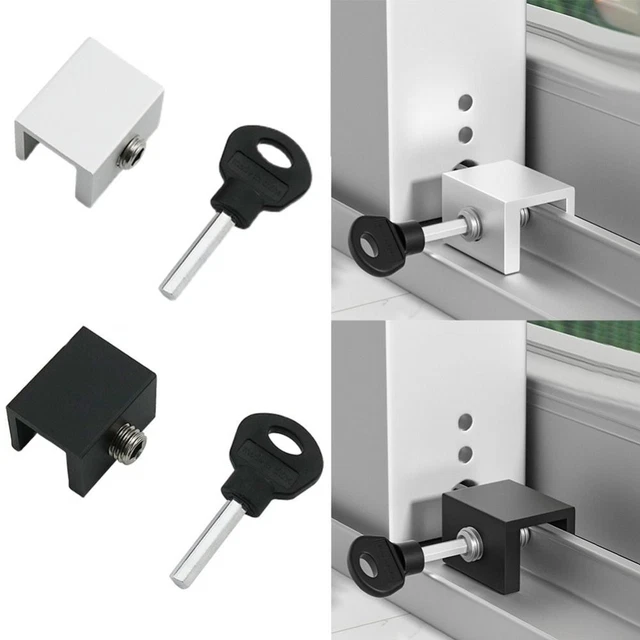 SLIDING SECURITY WINDOW Locks With Key Sliding Door Clips Window £3.54 ...