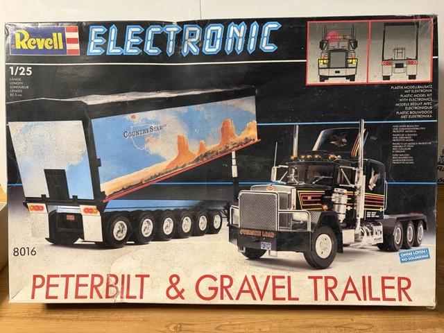 REVELL ELECTRONIC 8016 Peterbilt & Gravel Trailer 1:25 Rarität und ...