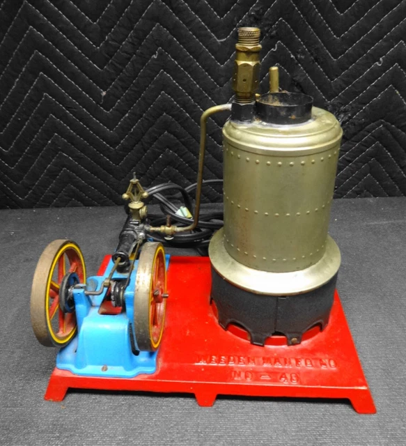 ANTIQUE WEEDEN MODEL No 49 Steam Engine Toy Complete With Governor ...