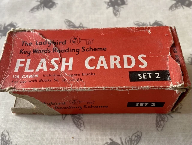 LADYBIRD KEY READING Scheme Flash Cards Set 2 Words 120 x Vintage 1960 ...