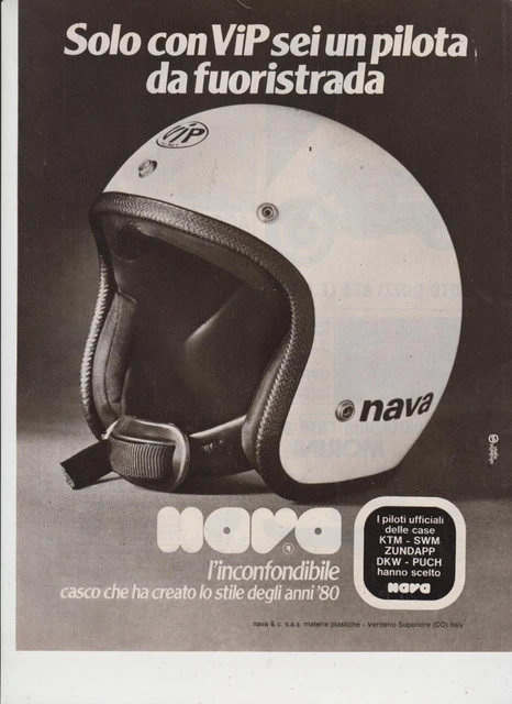 ADVERTISING PUBBLICITÀ-CASCO MOTO NAVA VIP 1976 HELMET VINTAGE EUR 3,90 ...