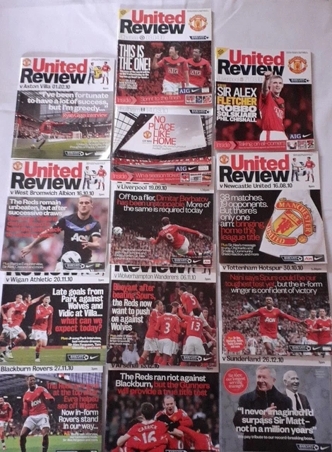 MANCHESTER UNITED MATCHDAY Programmes Bundle Barclays Premier League ...