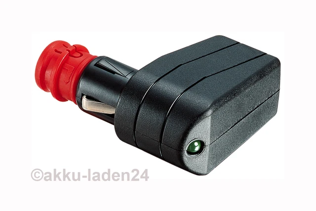 UNIVERSAL WINKELSTECKER 12V/24V mit LED und 7,5A Sicherung 90 ...