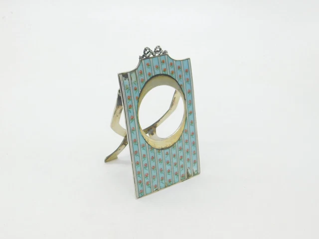 SWISS STERLING SILVER Rose Flower Guilloche Enamel Watch Frame c1900 ...