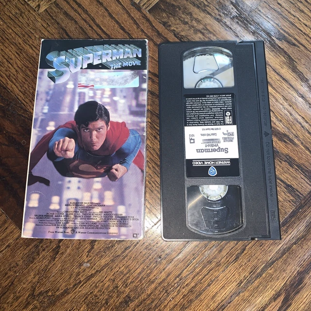SUPERMAN THE MOVIE 1978 1986 VHS Christopher Reeve Hackman Richard ...