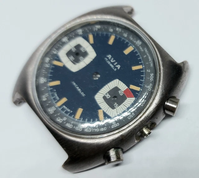 AVIA CHRONOGRAPH CASE and Dial Valjoux 7733 vintage watch 1960s £90.00 ...