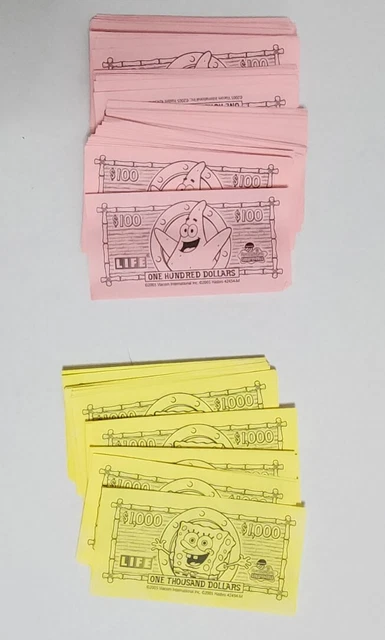 SPONGEBOB SQUAREPANTS PLAY Money Life Board Game Bikini Bottom 2005 ...