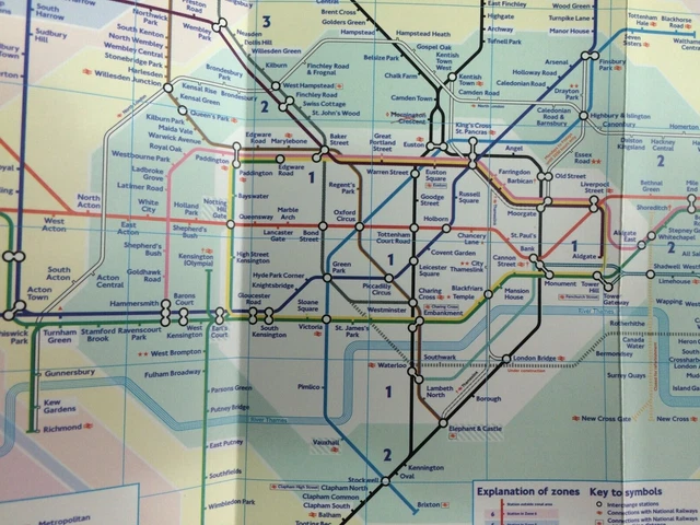 LONDON TRANSPORT TUBE Guide Amersham 1997 Underground Diagram Of Lines ...