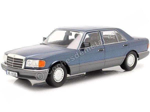 1985 MERCEDES-BENZ 560 SEL Clase S Facelift (W126) Azul 1:18 iScale ...