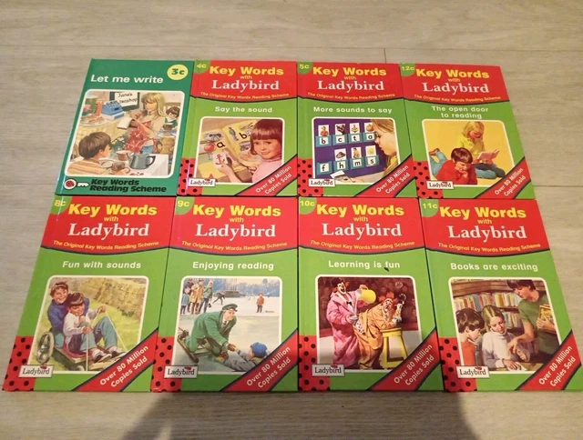 RARE 8X LADYBIRD Key Words Reading Scheme Mixed Books 3c 4c 5c 12c 8c ...