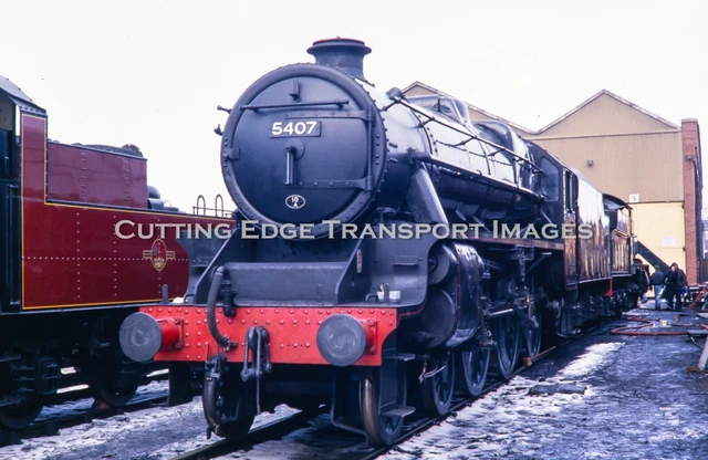 ORIGINAL RAILWAY SLIDE: Black 5 5407 at Buckley Wells ELR 28/01/1995 ...