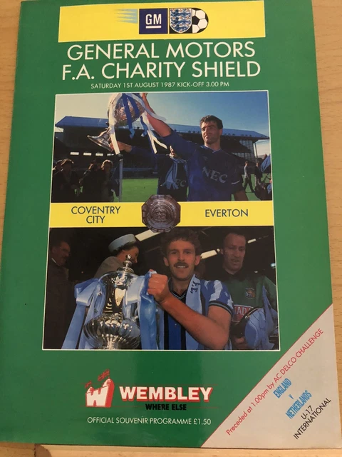 COVENTRY CITY V Everton 1987 Charity Shield at Wembley. £5.49 - PicClick UK