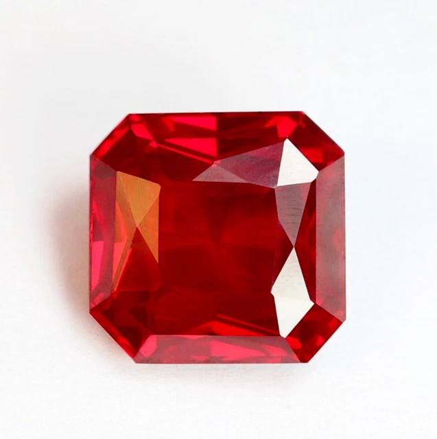 80+ CT NATURAL Burmese Red Ruby Flawless Asscher Cut Loose Certified ...