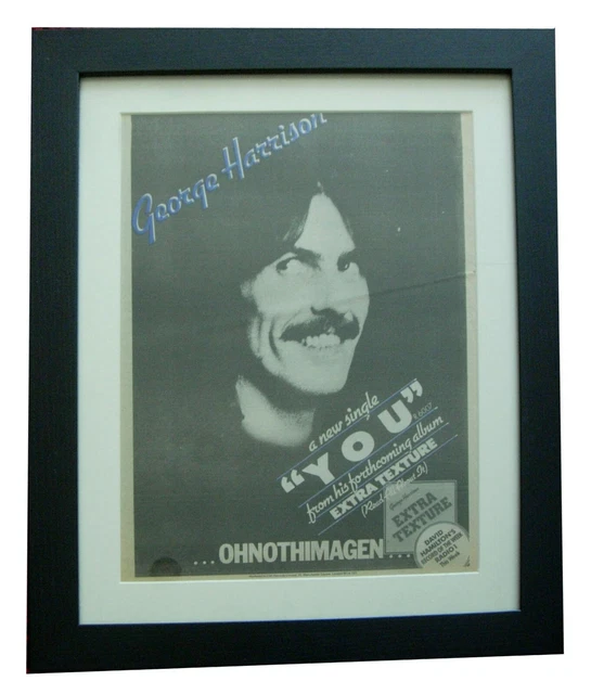 GEORGE HARRISON+EXTRA TEXTURE+YOU+POSTER+AD+ORIGINAL 1975+FRAMED+FAST ...