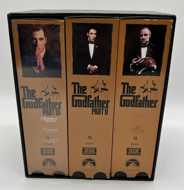 THE GODFATHER TRILOGY VHS 6 Tape Box Set, Al Pacino Paramount Pictures ...
