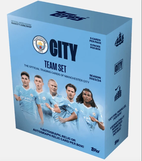 2023-24 TOPPS MANCHESTER City Soccer Team Set Box EUR 82,39 - PicClick IT